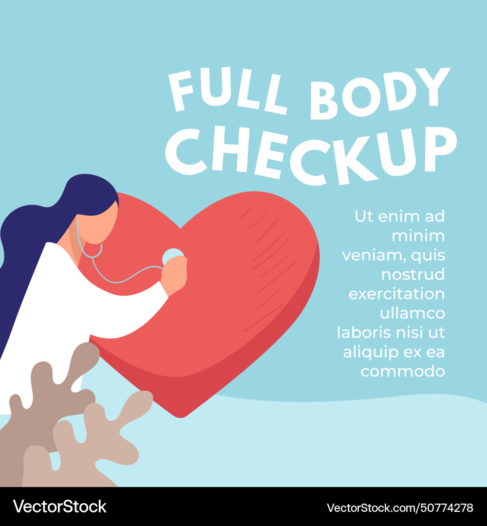 Doctor heart checkup Royalty Free Vector Image