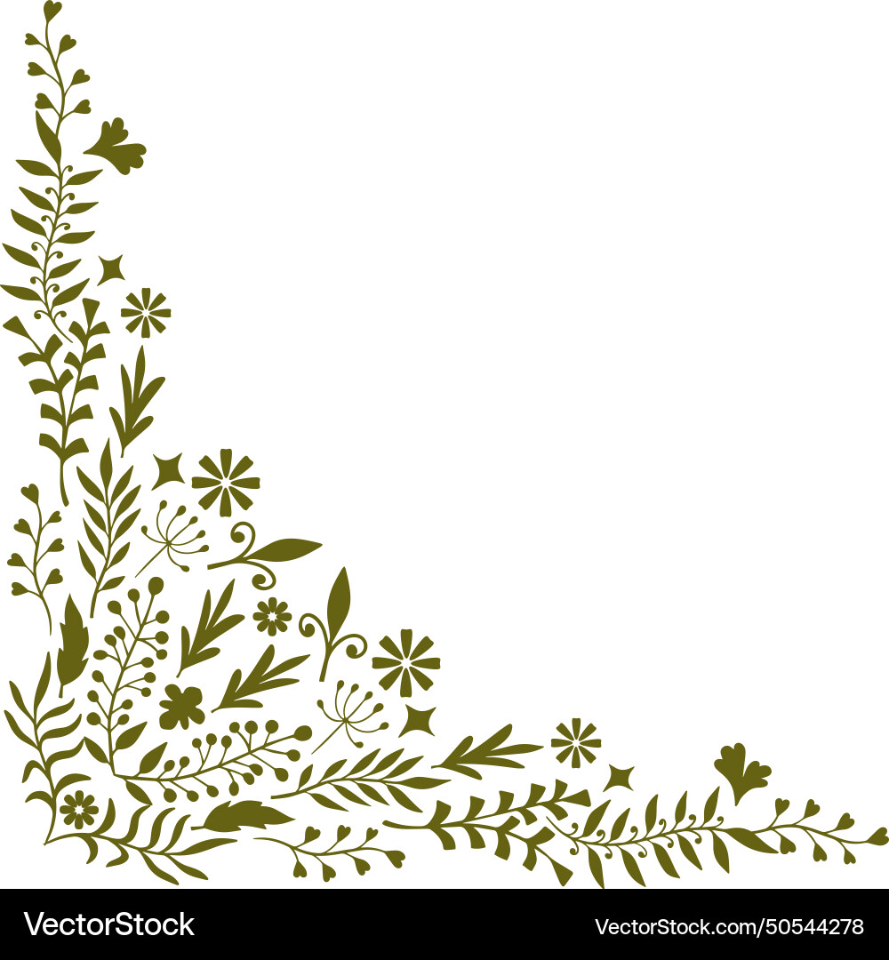 Luxurious floral royal corner design Royalty Free Vector