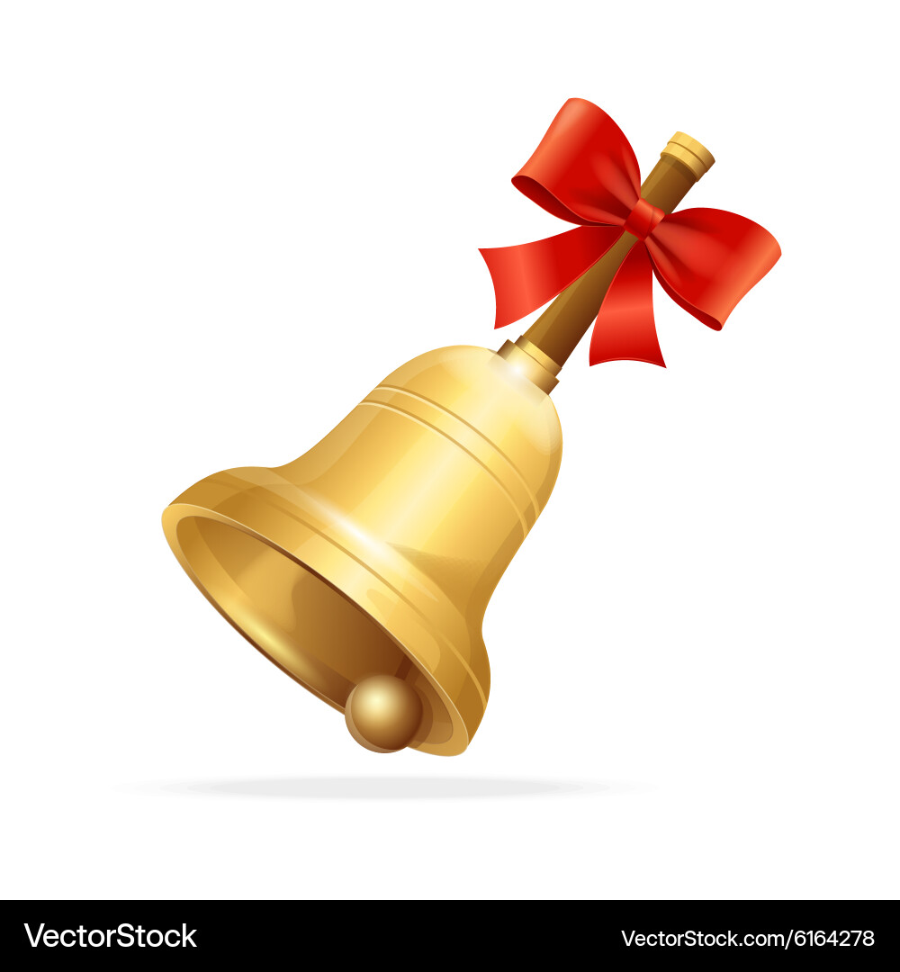 School bell Royalty Free Vector Image - VectorStock