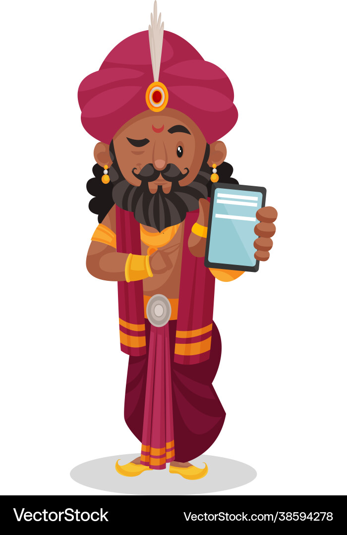 Shakuni cartoon character Royalty Free Vector Image
