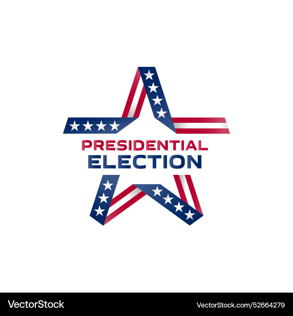 American Election Emblem Royalty Free Vector Image