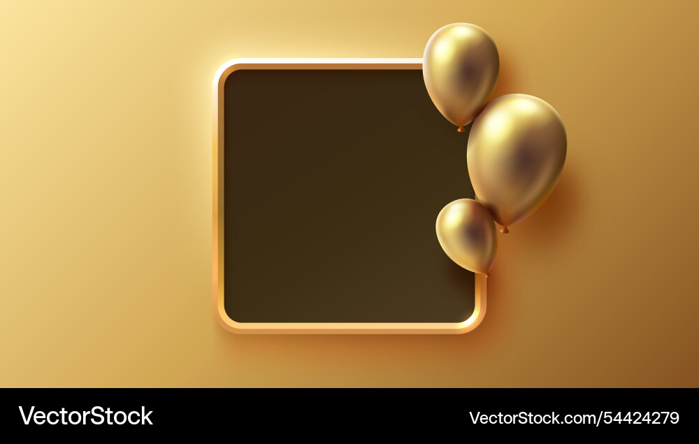 Congratulations frame balloon with photo Vector Image