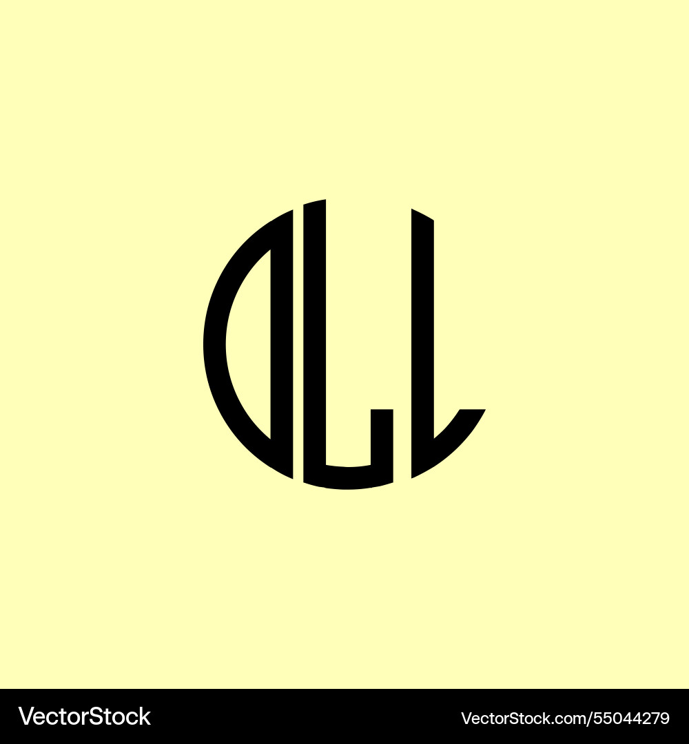 Creative rounded initial letters dll logo – Royalty-Free Vector | VectorStock