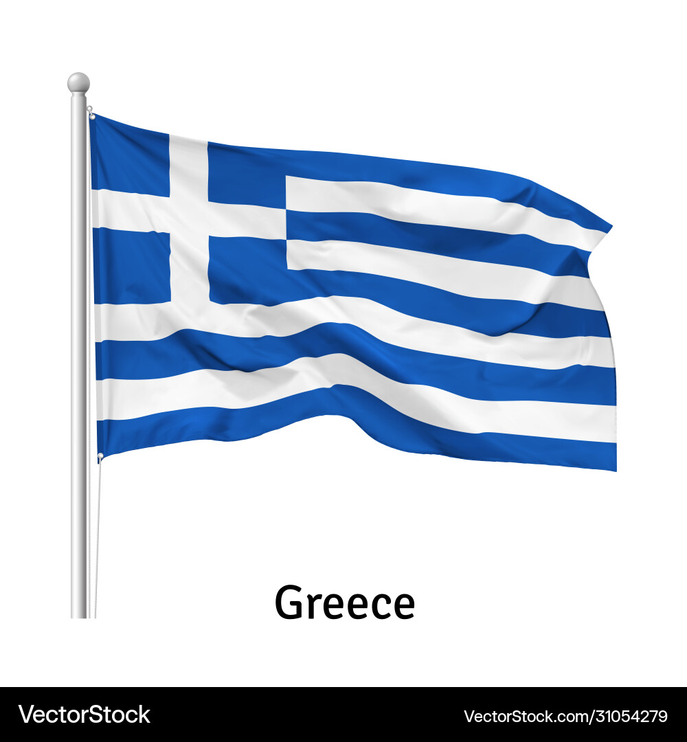 Flag greece Royalty Free Vector Image - VectorStock