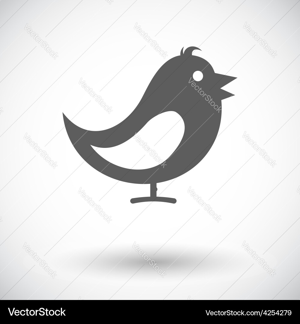 Flat Bird Icon Royalty Free Vector Image - VectorStock