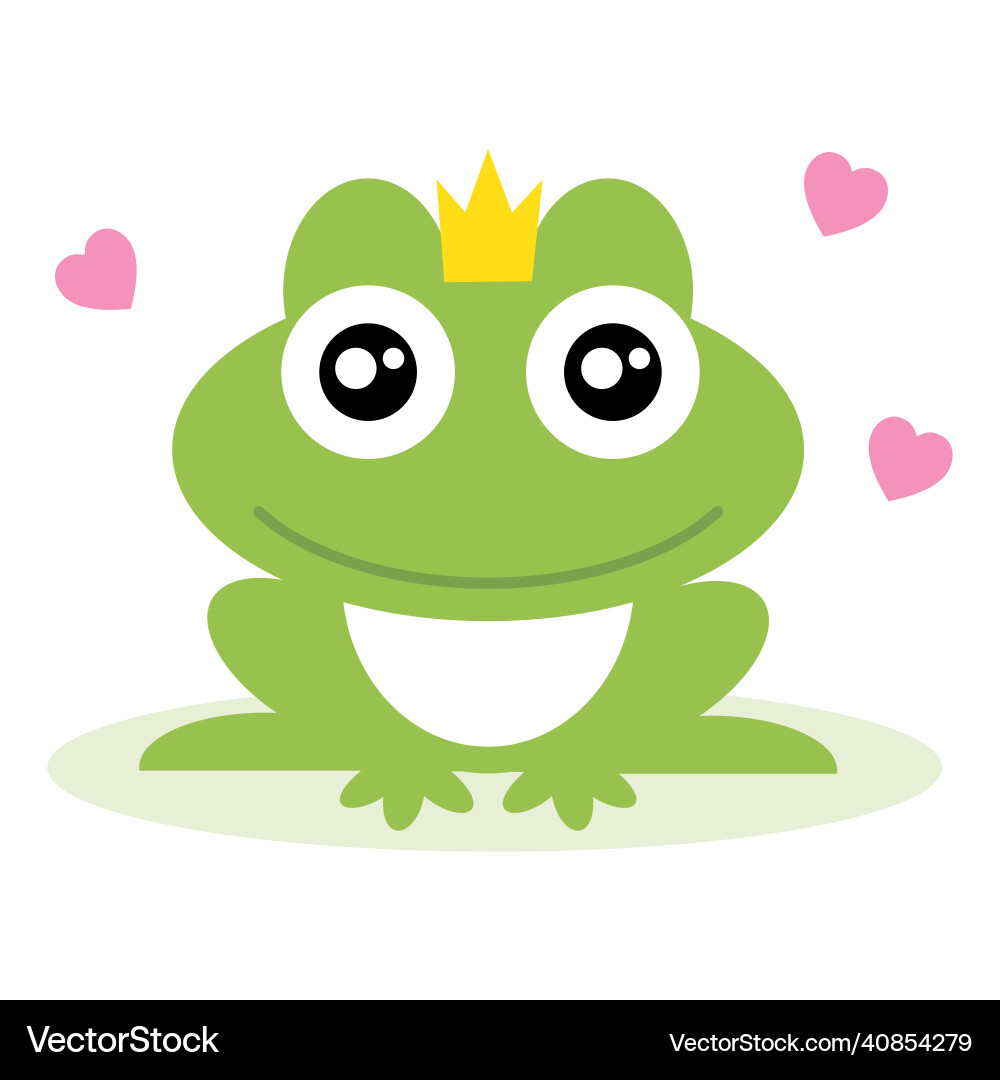 Frog prince princess Royalty Free Vector Image