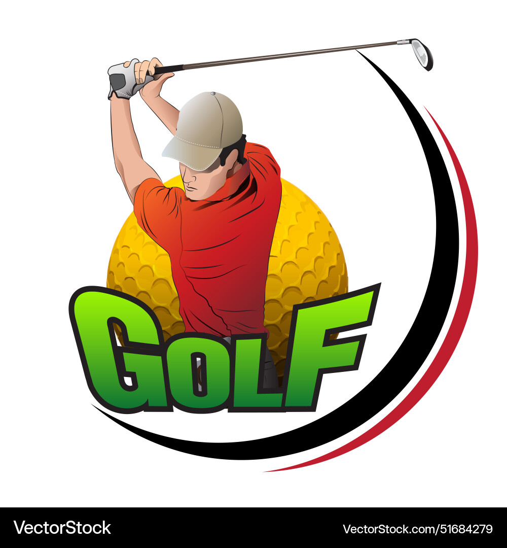 Golf sport symbol Royalty Free Vector Image - VectorStock