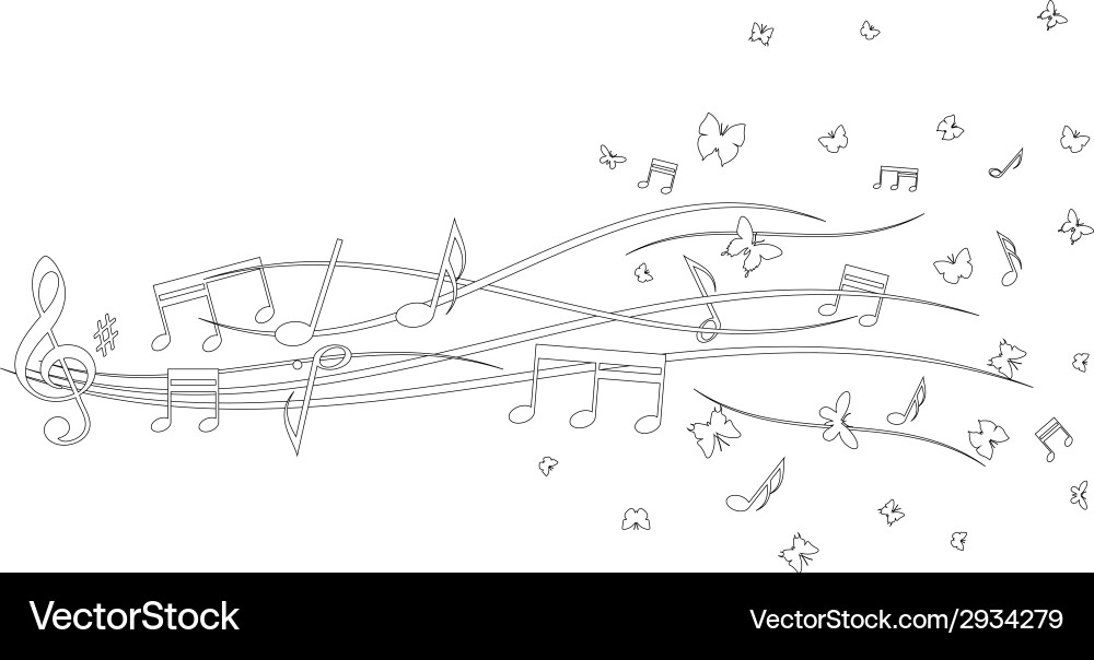 Music notes Royalty Free Vector Image - VectorStock