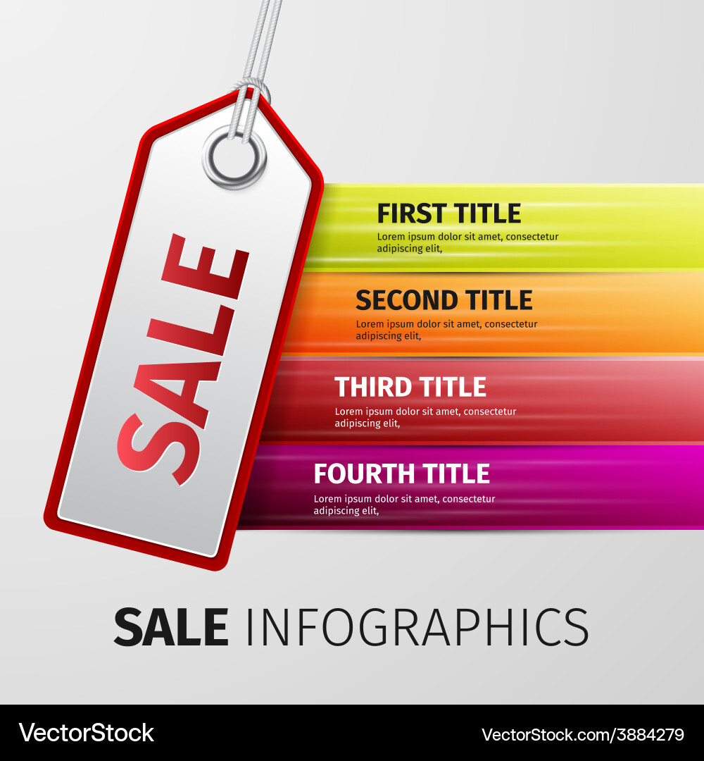 Sale infographics Royalty Free Vector Image - VectorStock