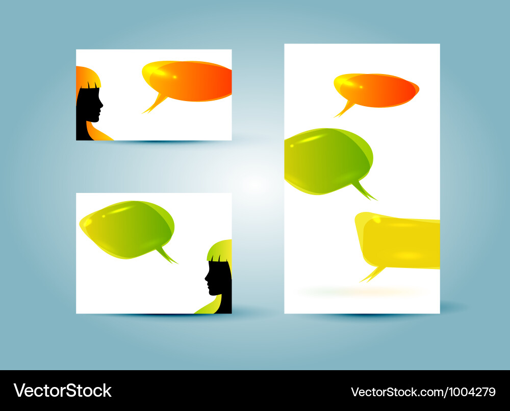 Speech bubble banner templates Royalty Free Vector Image