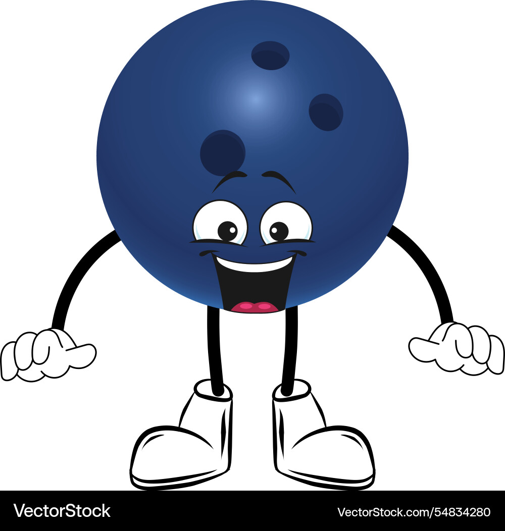 Blue ball - bowling smooth icon Royalty Free Vector Image