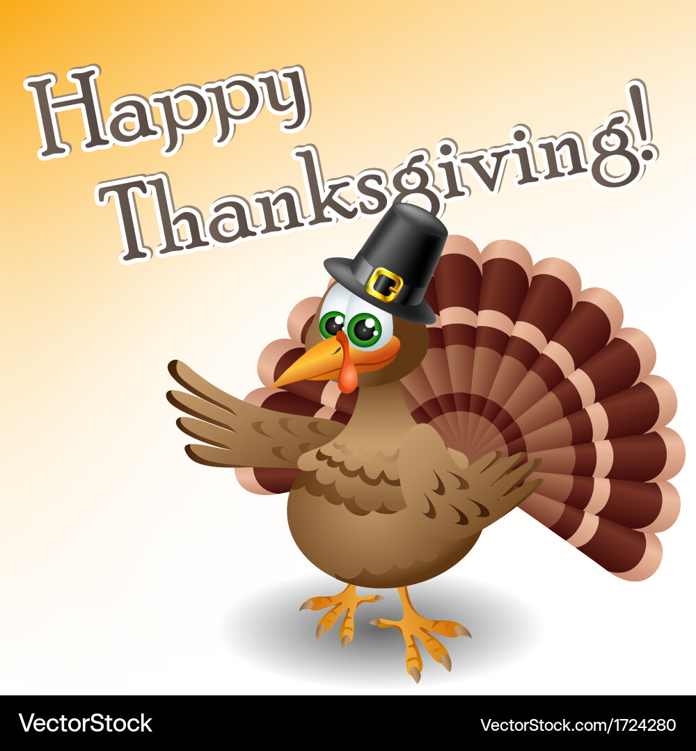 Cartoon turkey Royalty Free Vector Image - VectorStock