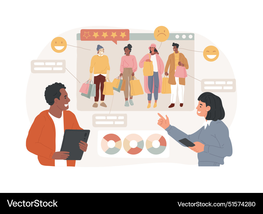 Consumer Behavior Analysis Royalty Free Vector Image