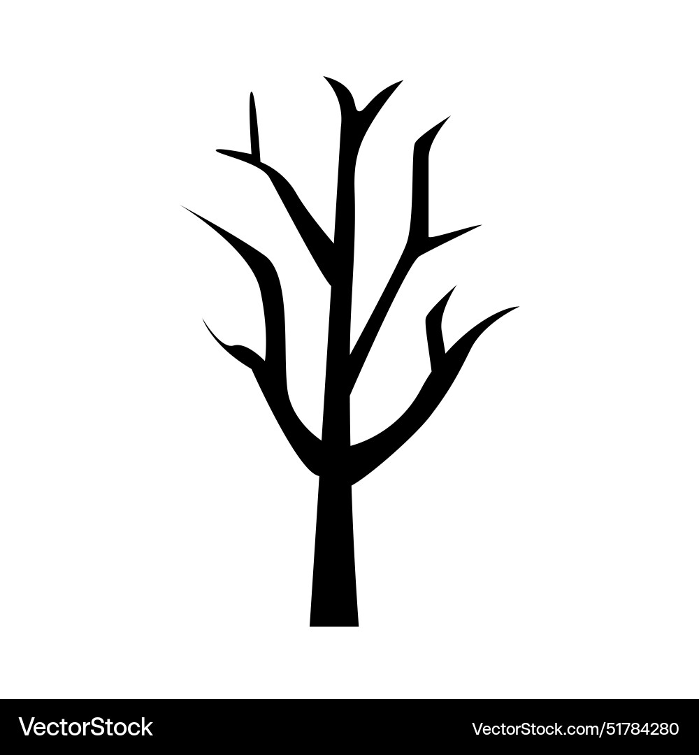 Dead tree silhouette isolated Royalty Free Vector Image