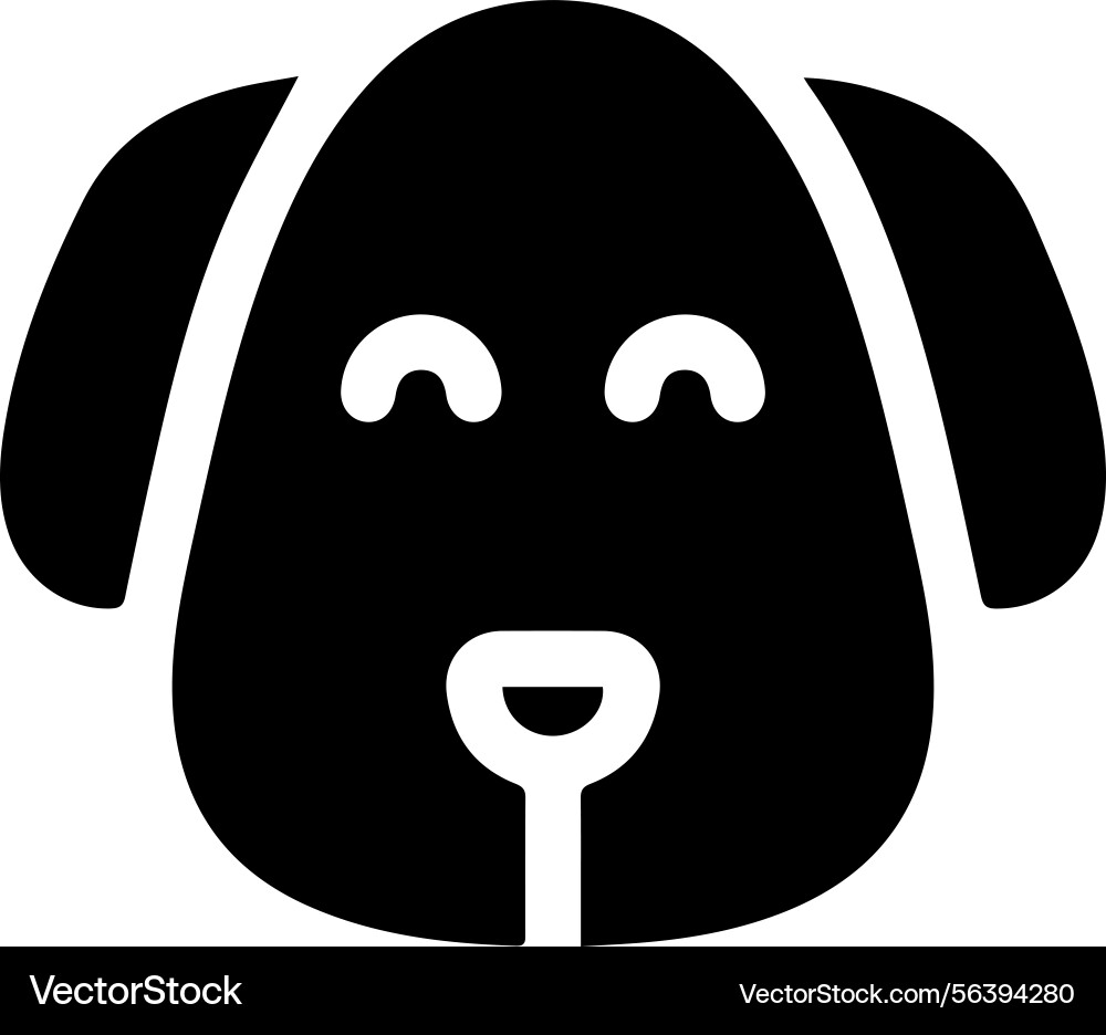 Dog icon black and white image Royalty Free Vector Image