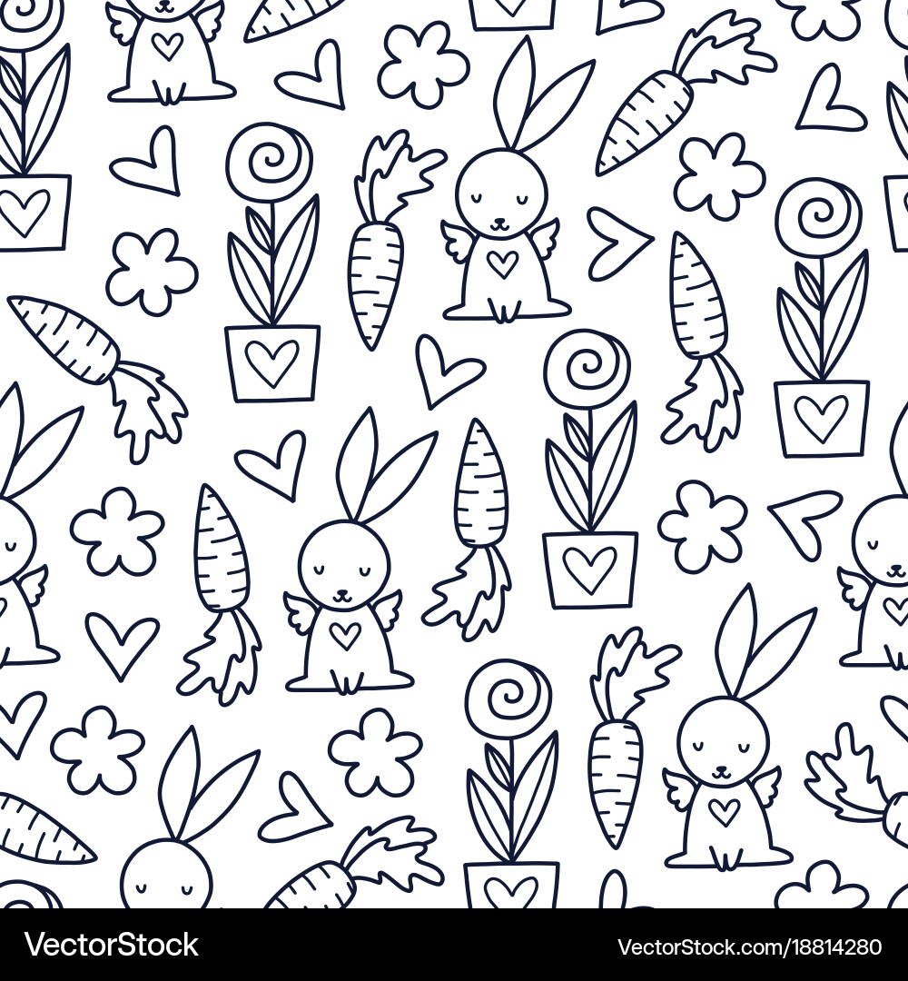 Doodles pattern Royalty Free Vector Image - VectorStock