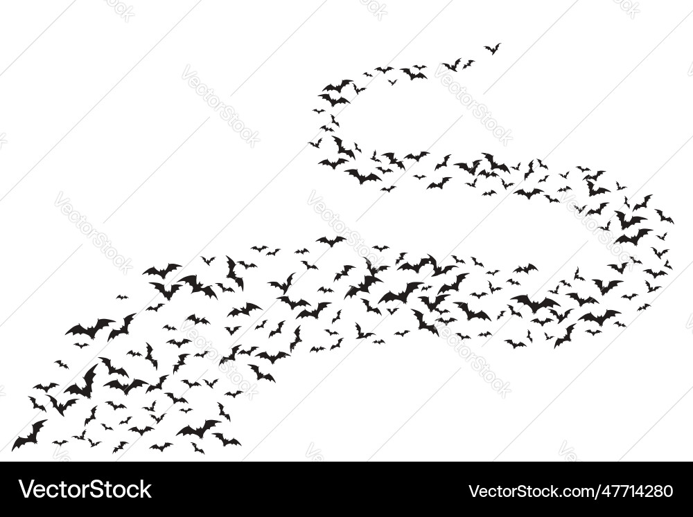 Halloween Bat Swarm Royalty Free Vector Image - VectorStock
