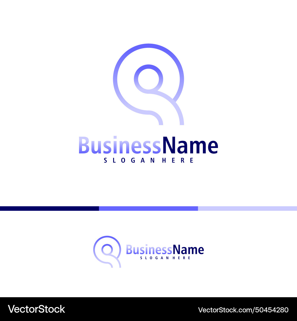 Letter q logo design creative initial Royalty Free Vector