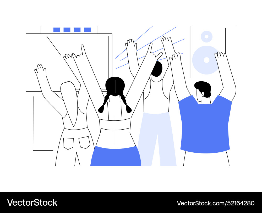 Live concert isolated cartoon Royalty Free Vector Image