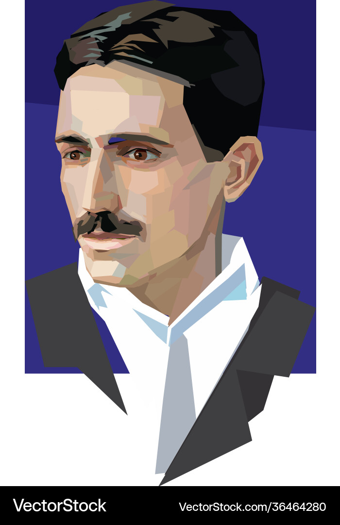 Nikola tesla - portrait Royalty Free Vector Image