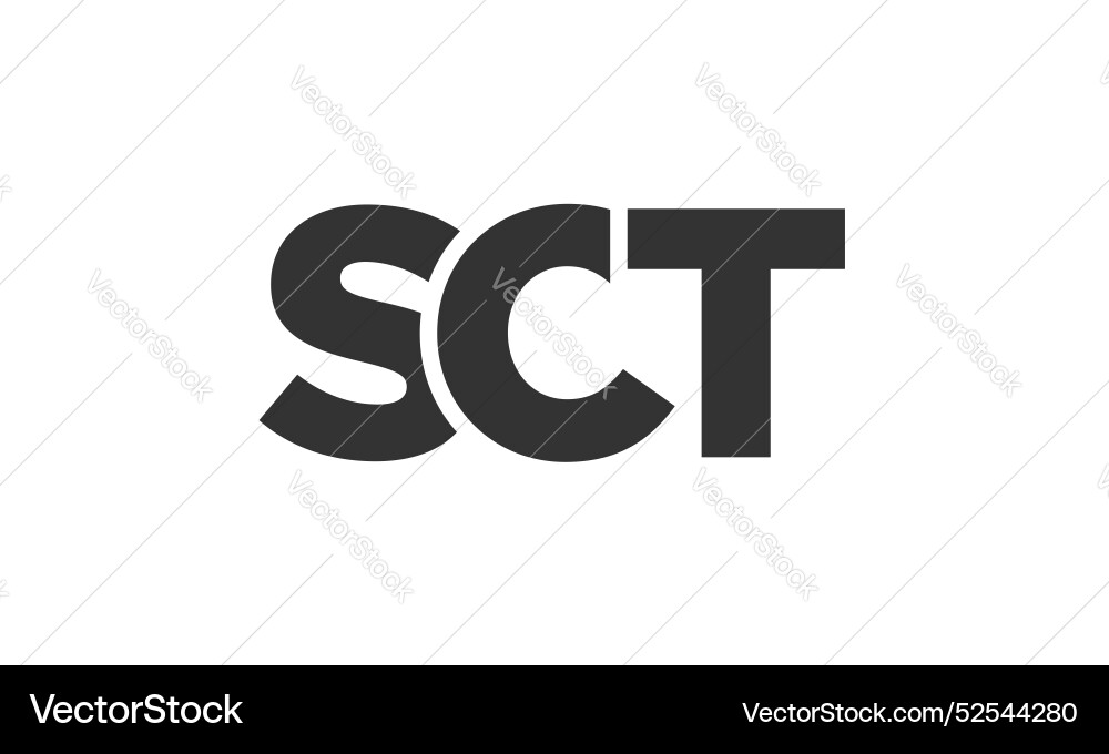 Sct Logo Design Vorlage mit stark und modern Vektorbild