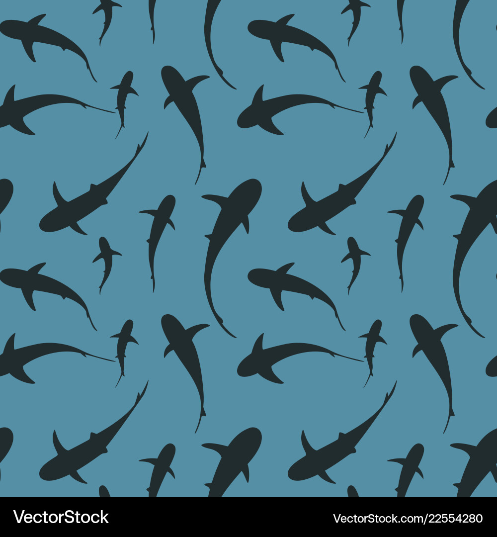 Shark pattern Royalty Free Vector Image - VectorStock