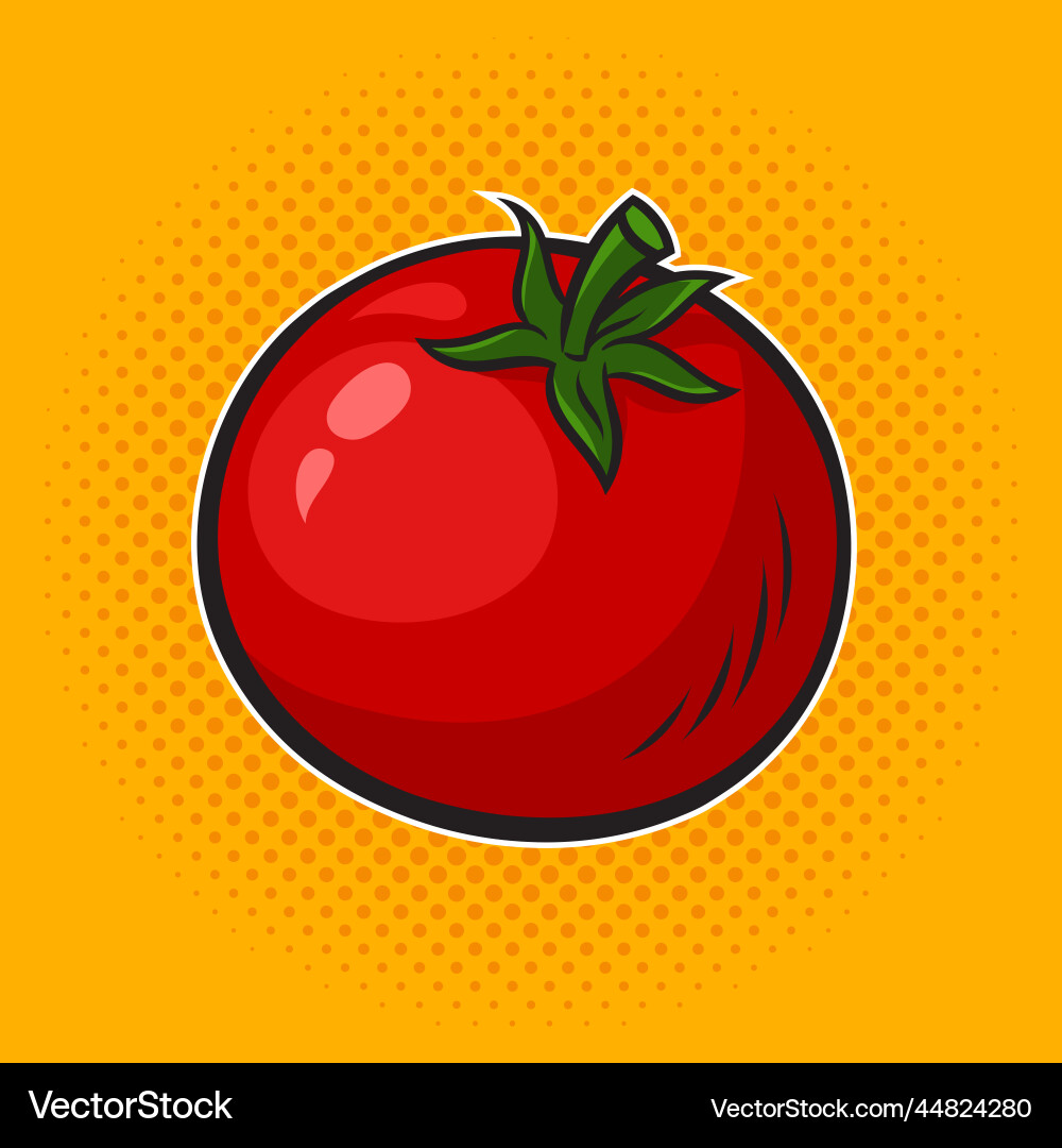 Tomato pinup pop art Royalty Free Vector Image