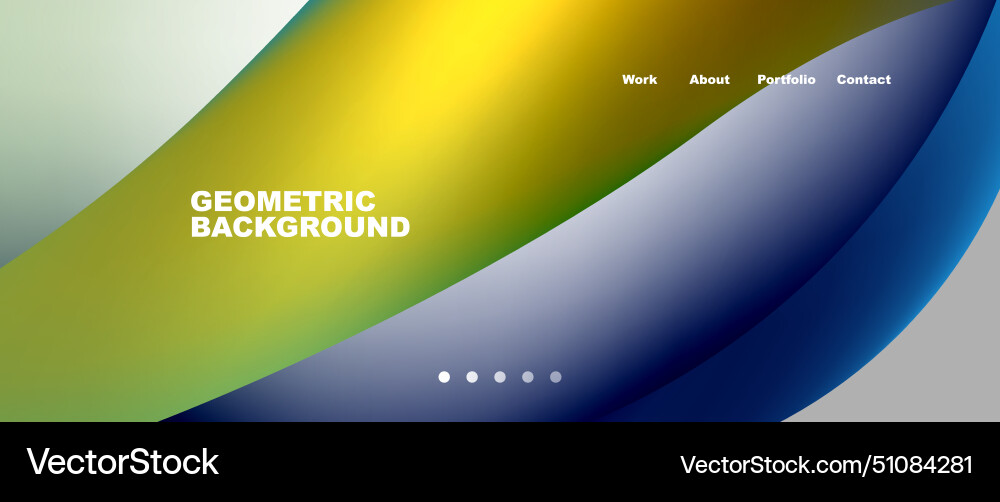 A geometric background with waves in blue yellow Vector Image