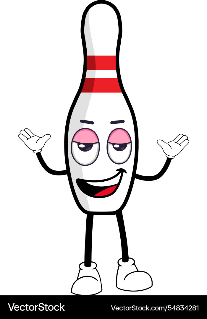 Blue ball - bowling pin Royalty Free Vector Image