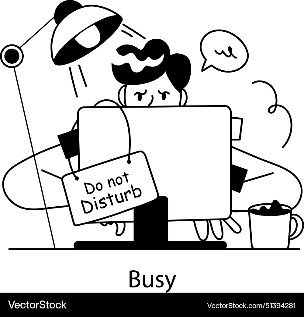 Busy Royalty Free Vector Image - VectorStock