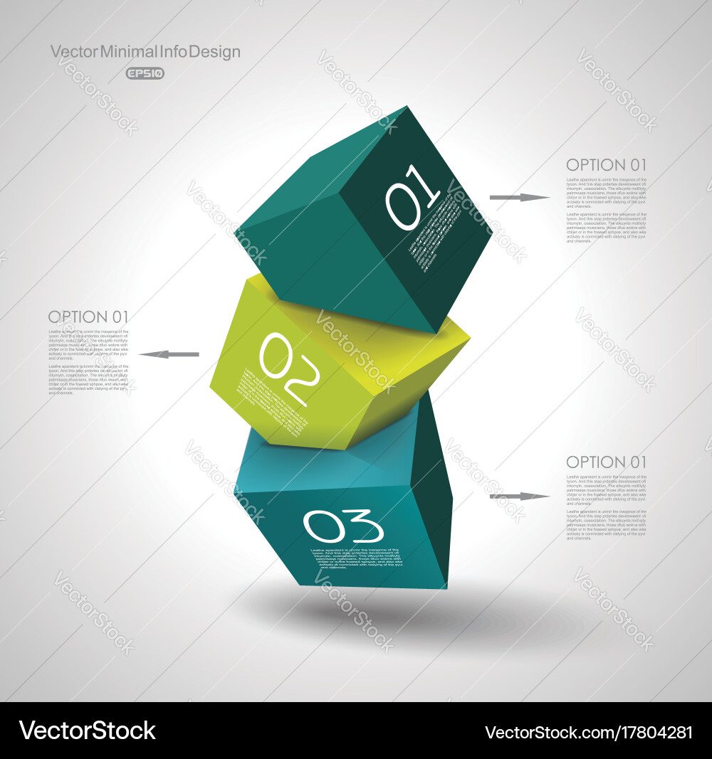 Dynamic 3D Cube Arrangement Royalty Free Vector Image