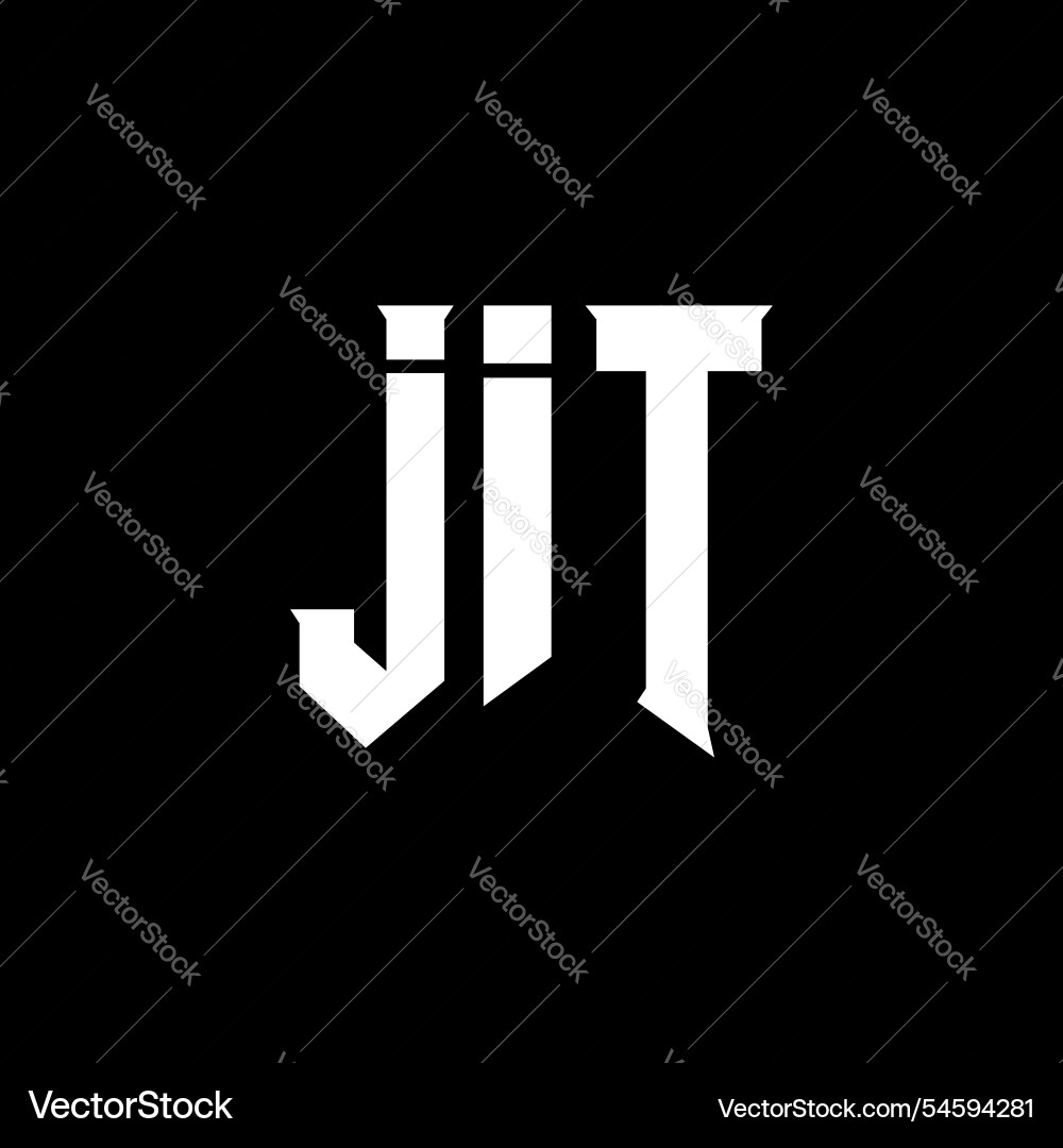 Jit letter logo design for technology company Vector Image