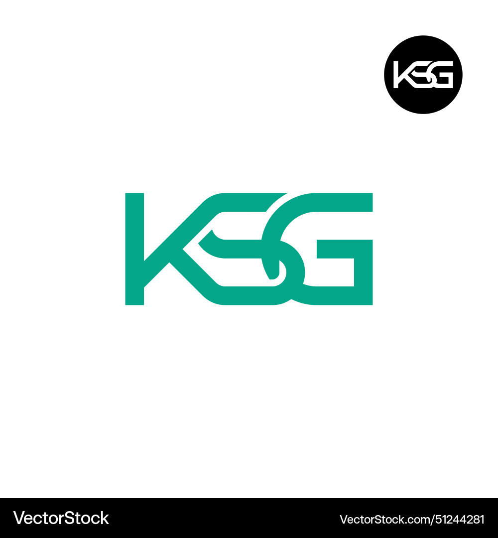Ksg logo letter monogram design Royalty Free Vector Image