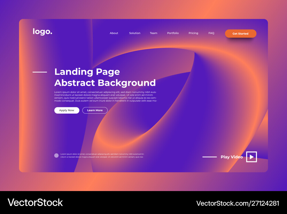Landing page abstract background Royalty Free Vector Image