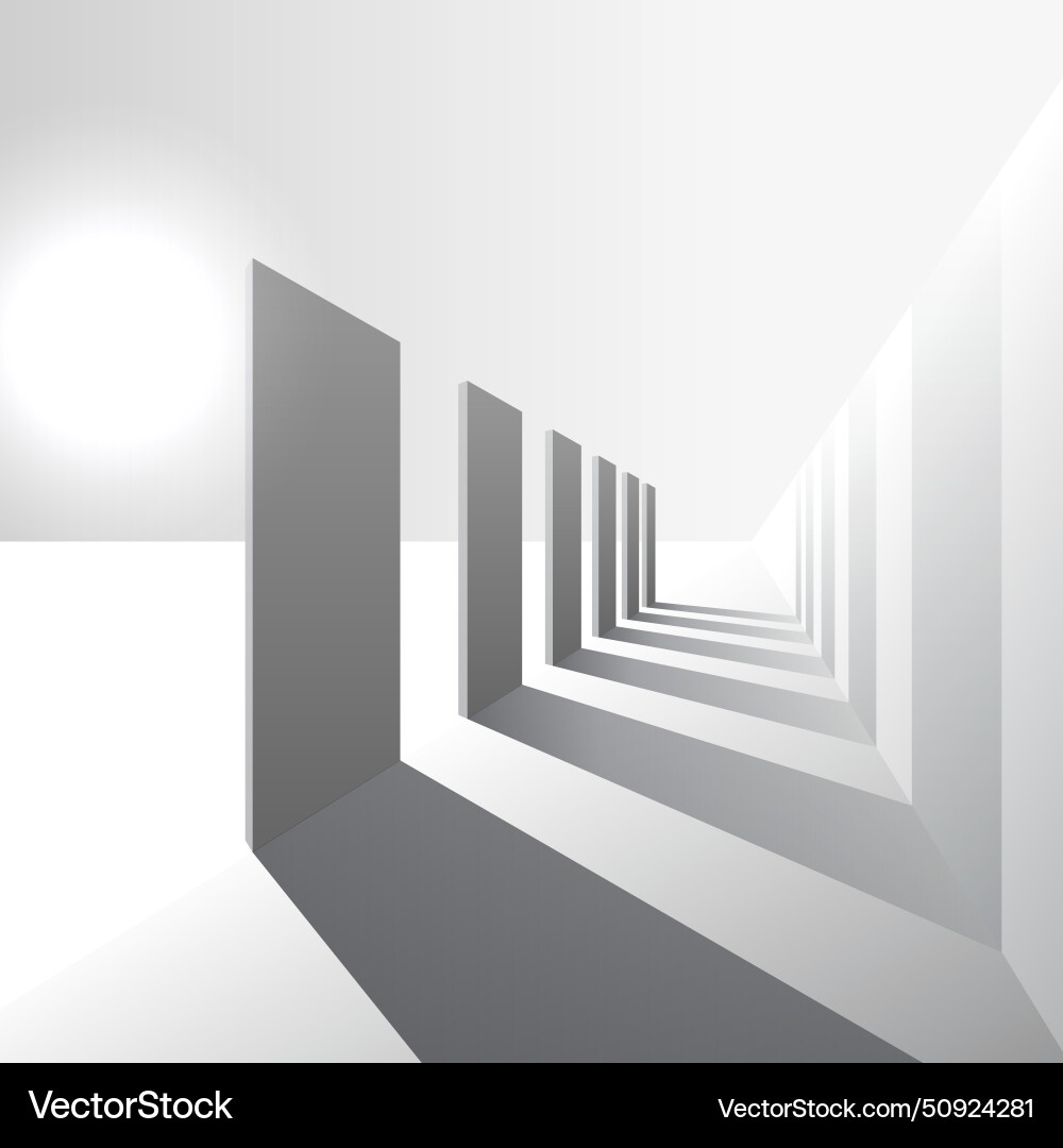 Landscape shadows on the wall Royalty Free Vector Image