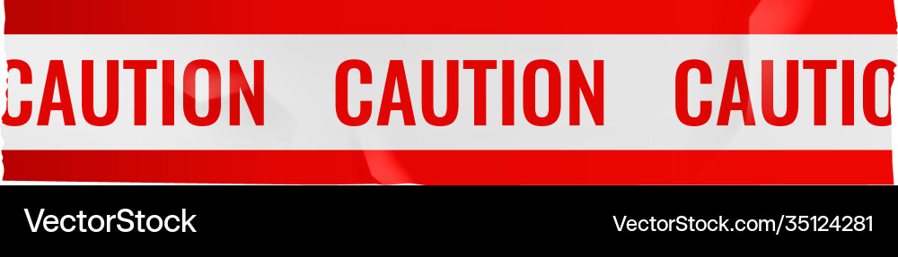 Realistic caution tape Royalty Free Vector Image