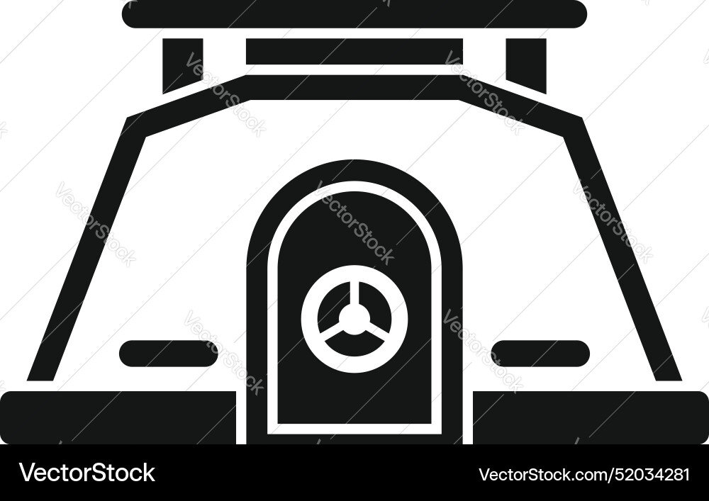 Underground bunker providing shelter from nuclear Vector Image