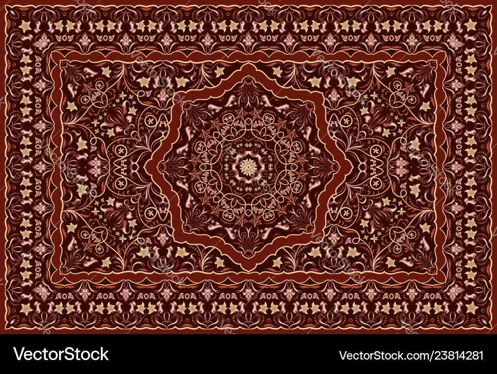 Vintage Persian Carpet Royalty Free Vector Image