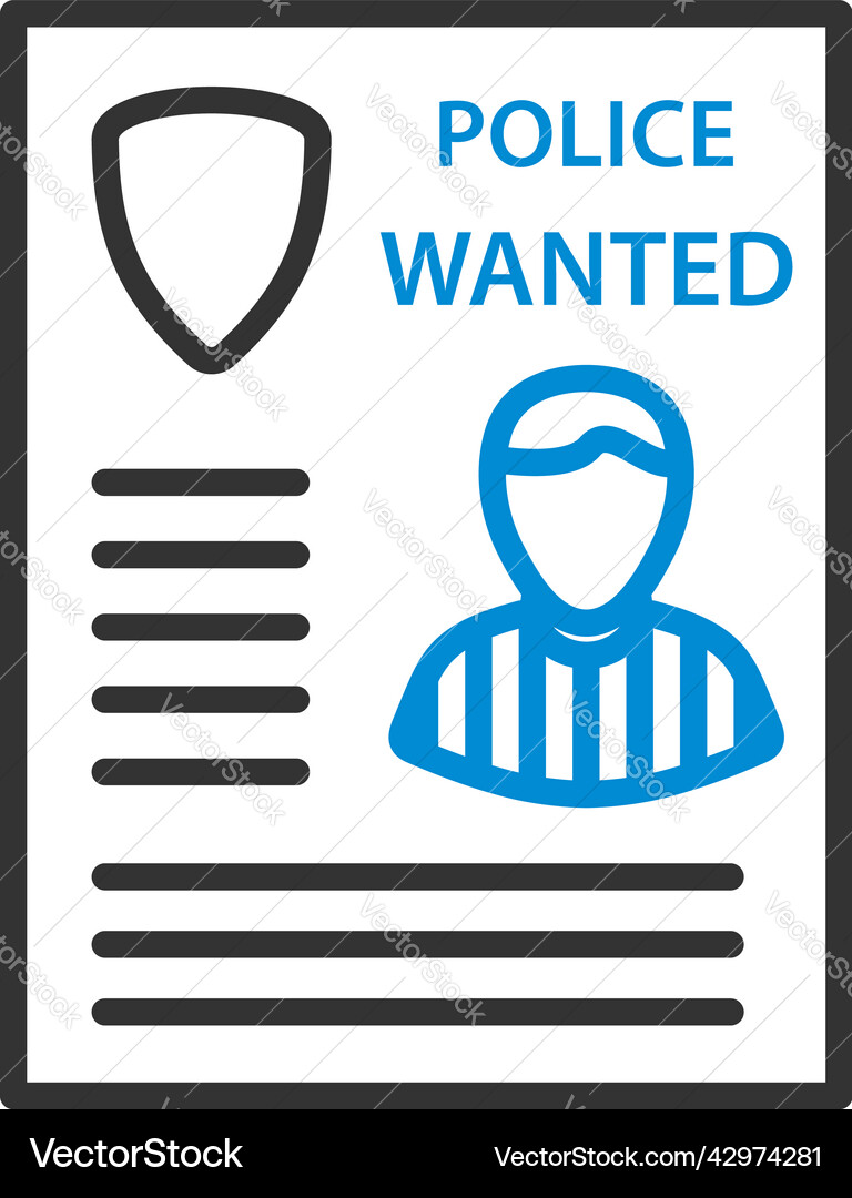 Wanted poster icon Royalty Free Vector Image - VectorStock