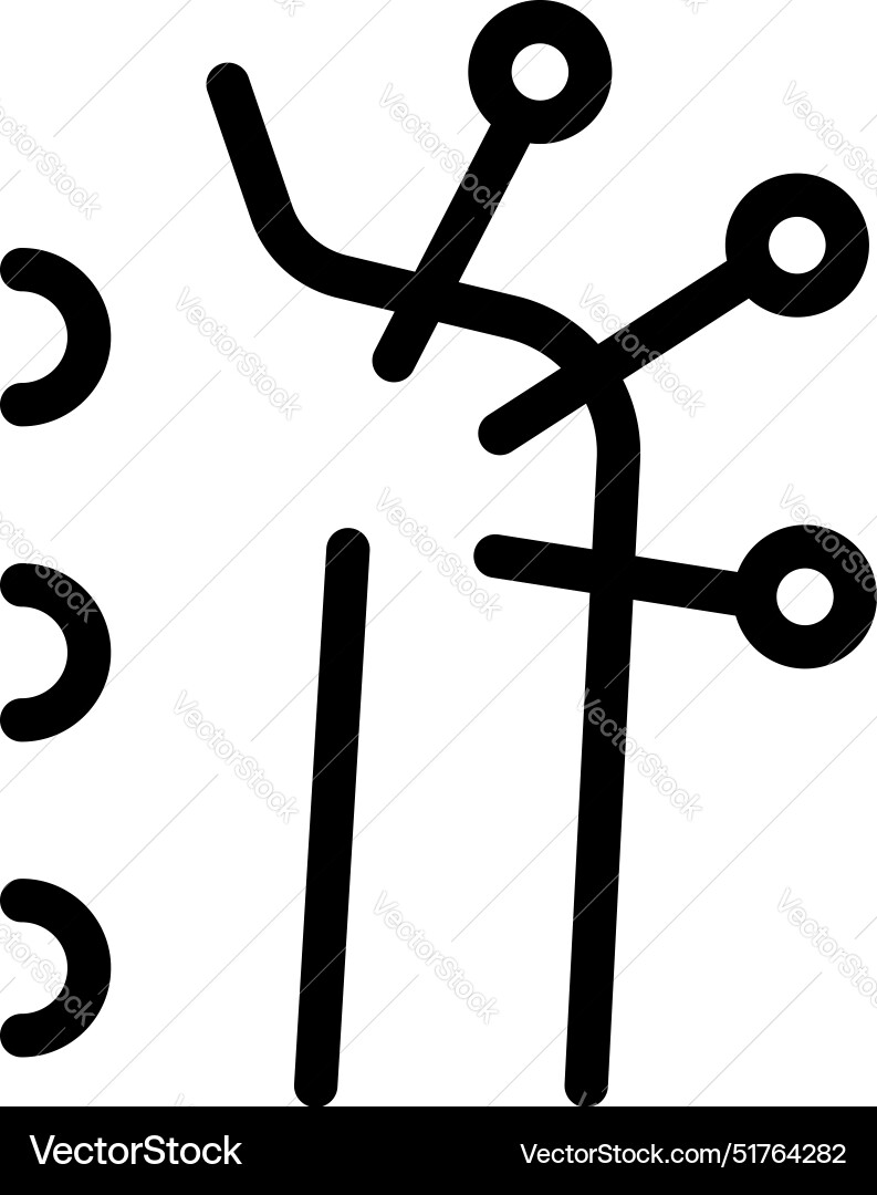 Acupuncture needles stimulating blood flow icon Vector Image