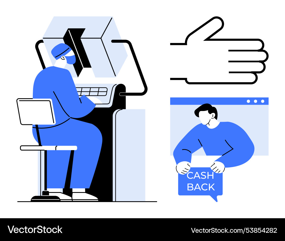 Cashback reward concept Royalty Free Vector Image