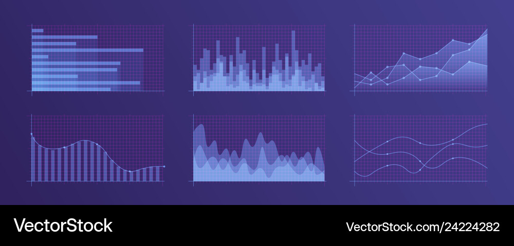 Charts set Royalty Free Vector Image - VectorStock