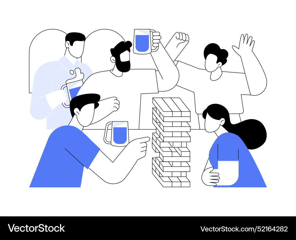 Game night isolated cartoon Royalty Free Vector Image