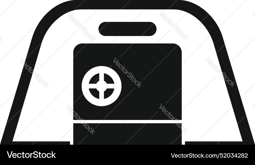 Military bunker protecting from bombing icon Vector Image