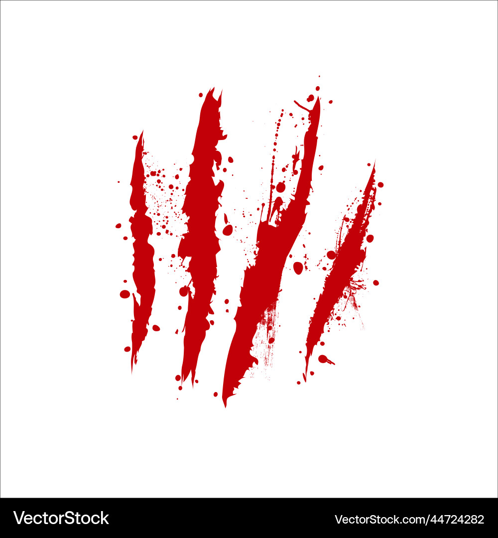 Zombie blood hands silhouettes Royalty Free Vector Image