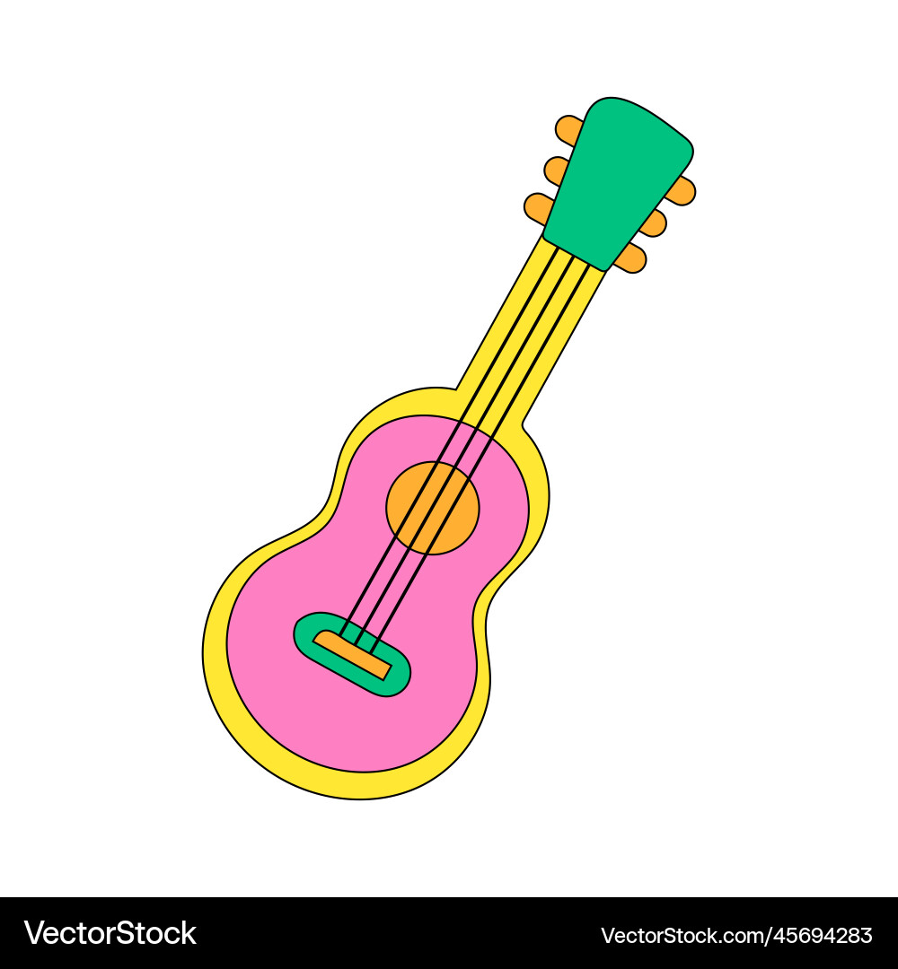 Cartoon guitar Royalty Free Vector Image - VectorStock