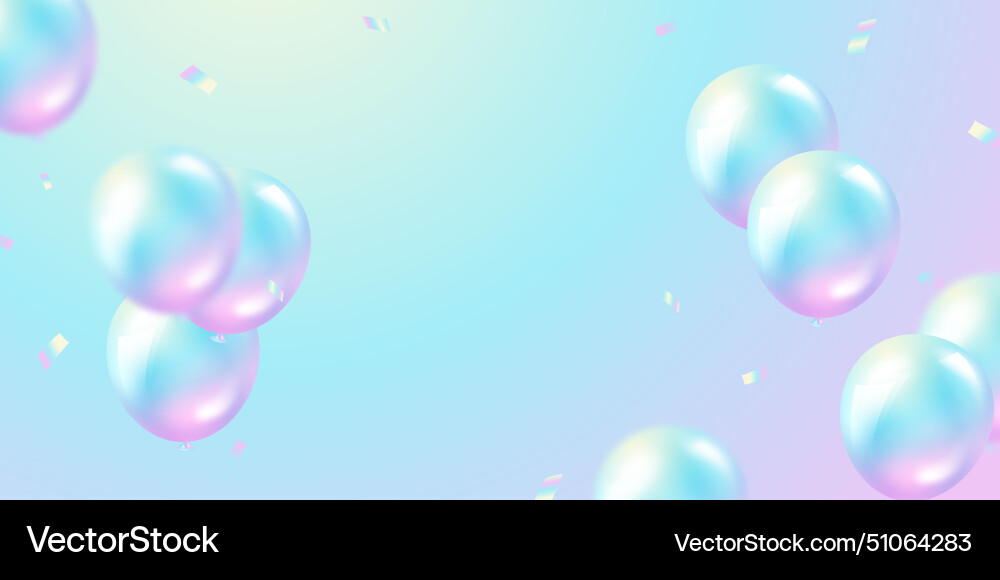 Celebration background with elegant balloons Vector Image