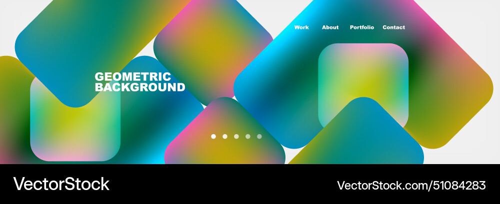 Colorful geometric pattern with squares and Vector Image