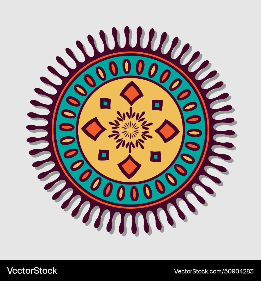 Colorful mandala Royalty Free Vector Image - VectorStock