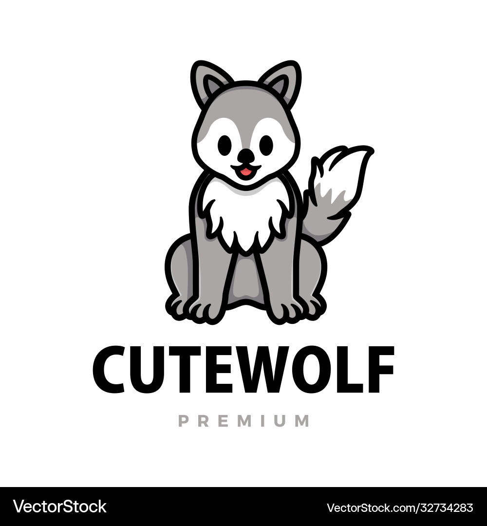 Cartoon Wolf Logo